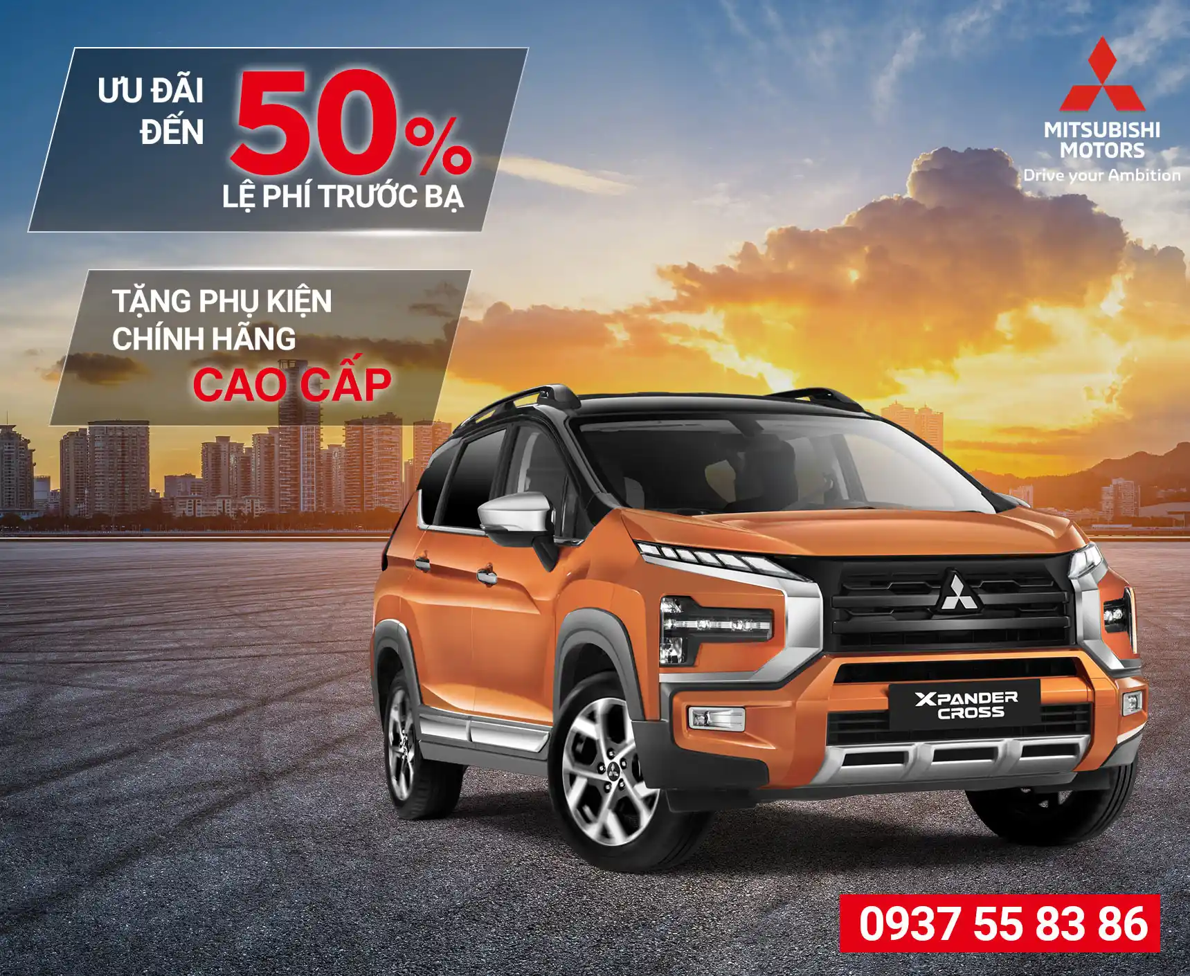 Mitsubishi Xpander Cross đen đầy nam tính, đậm chất thể thao